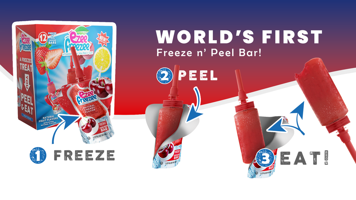 World's First Naturally Flavored Freeze n' Peel Freezer Pops. – Ezee ...